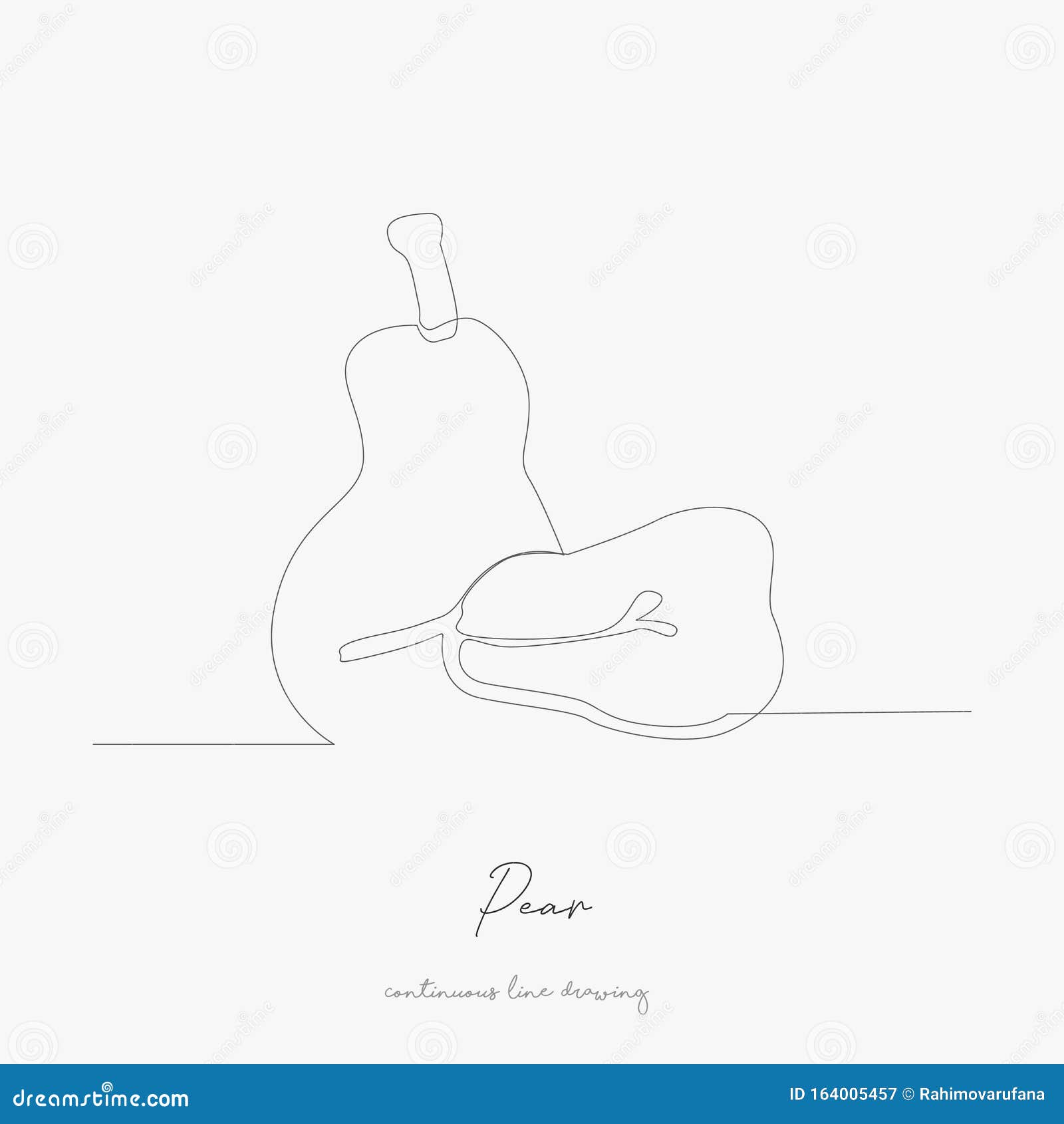 Continuous Line Drawing. Pear. Simple Vector Illustration. Pear Concept ...