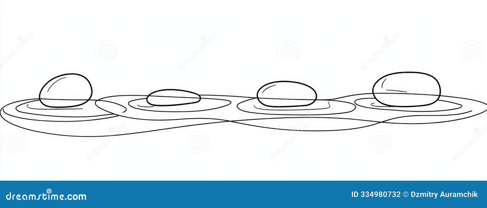 In this Continuous Line Drawing, Pebbles and Circles are Drawn in Sand ...