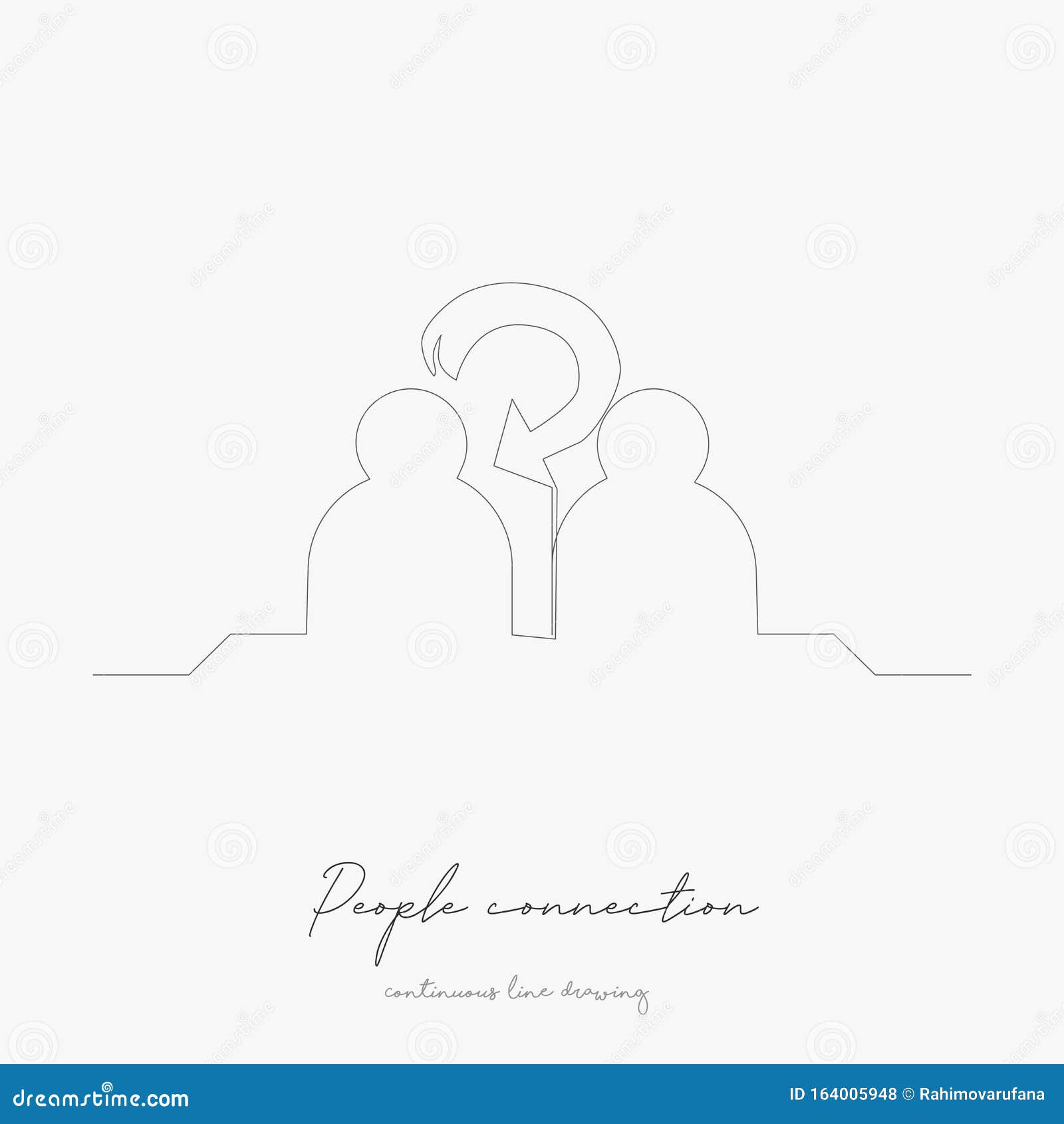 Continuous Line Drawing. People Connection. Simple Vector Illustration ...