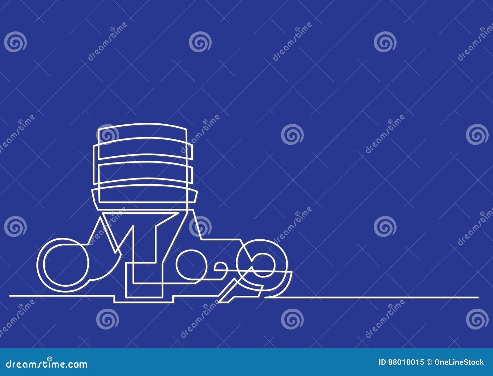 Continuous Line Drawing of Photo Camera Top View Stock Vector ...