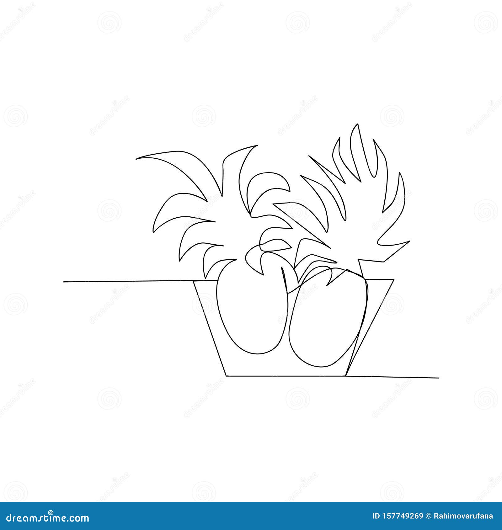 Continuous Line Drawing of Pineapple. Isolated Sketch Drawing of ...