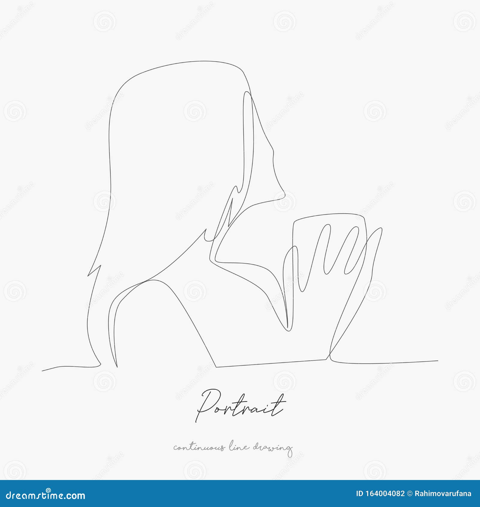 Continuous Line Drawing. Portrait. Simple Vector Illustration. Portrait ...