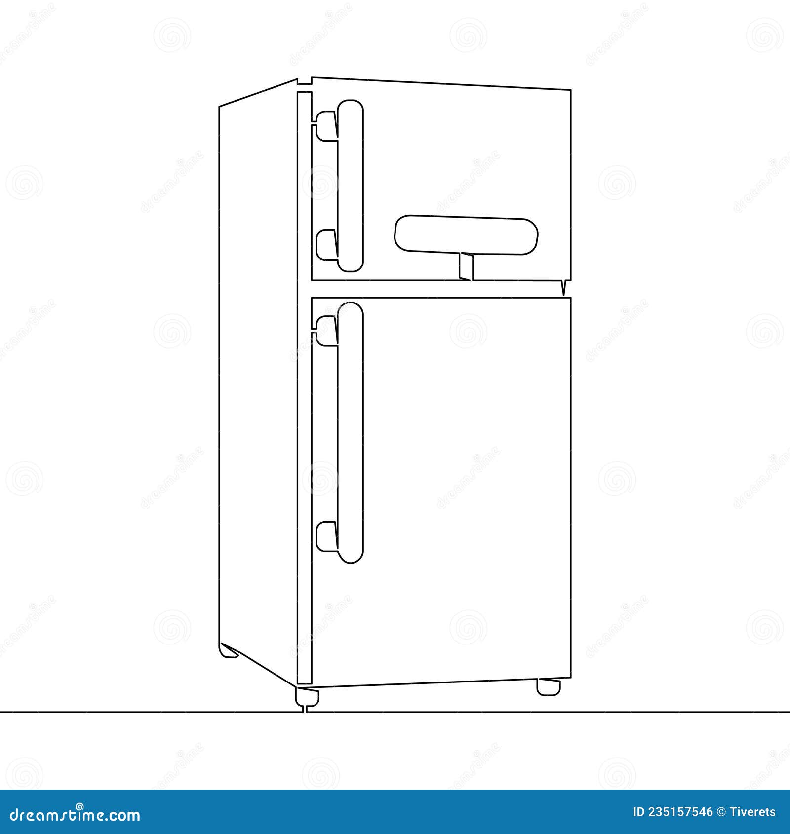 Continuous Line Drawing Refrigerator Icon Concept Stock Vector ... Continuous Line Drawing Refrigerator Icon Concept Stock Vector ...