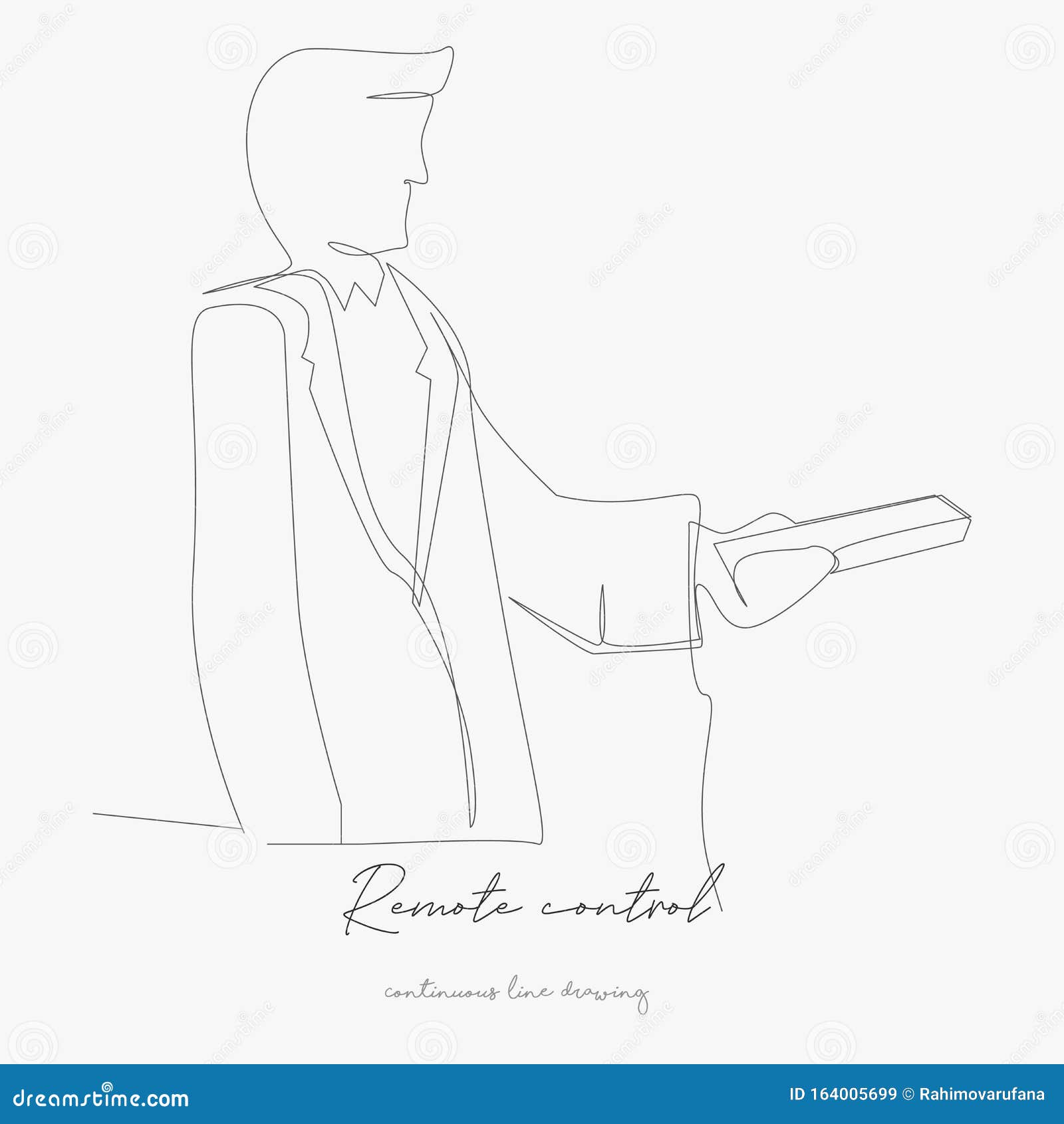 Continuous Line Drawing. Remote Control. Simple Vector Illustration ...