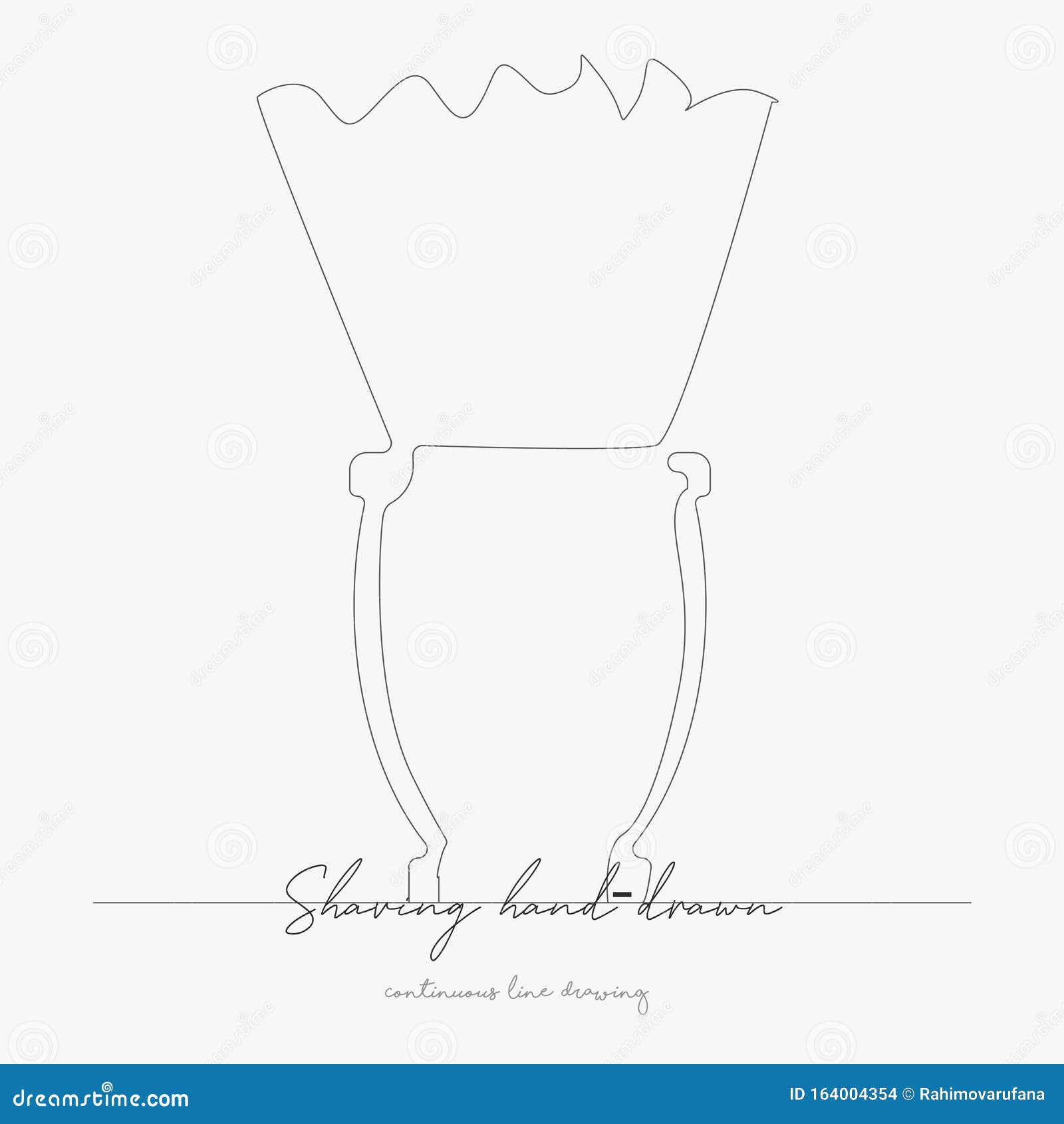 Continuous Line Drawing. Shaving Hand-drawn. Simple Vector Illustration ...