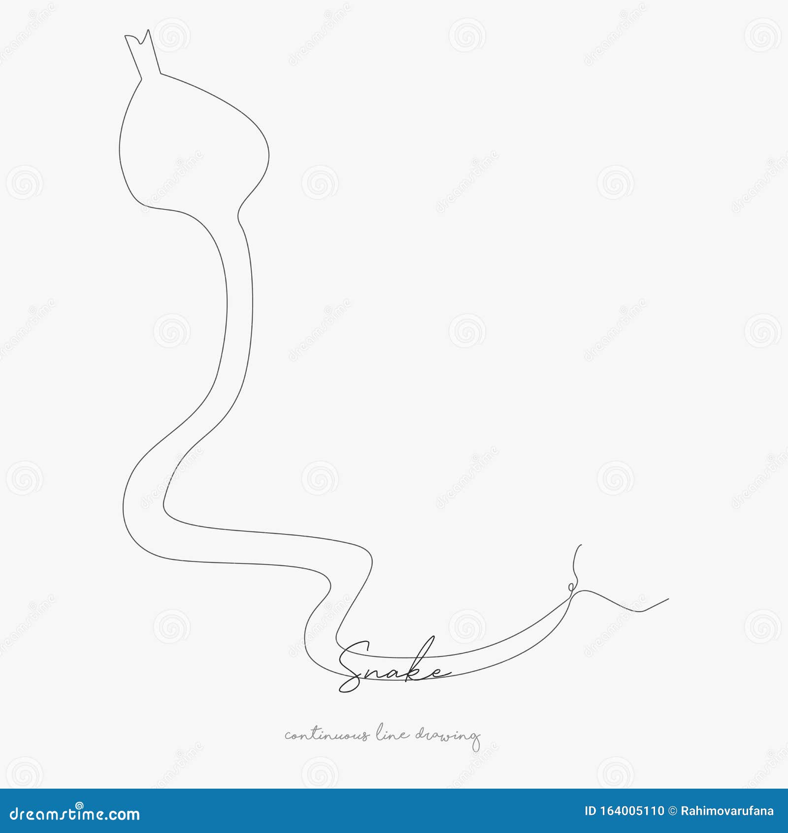 Continuous Line Drawing. Snake. Simple Vector Illustration. Snake ...