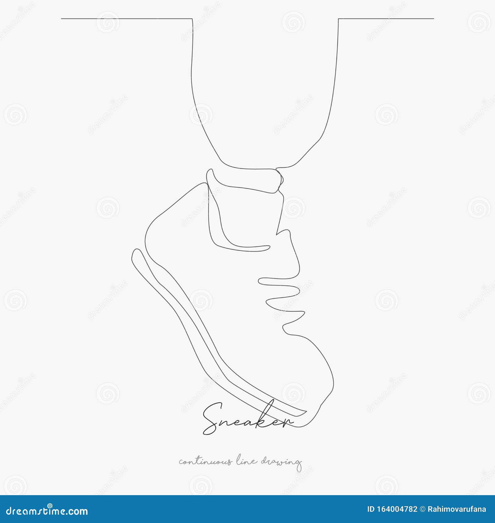 Continuous Line Drawing. Sneaker. Simple Vector Illustration. Sneaker ...