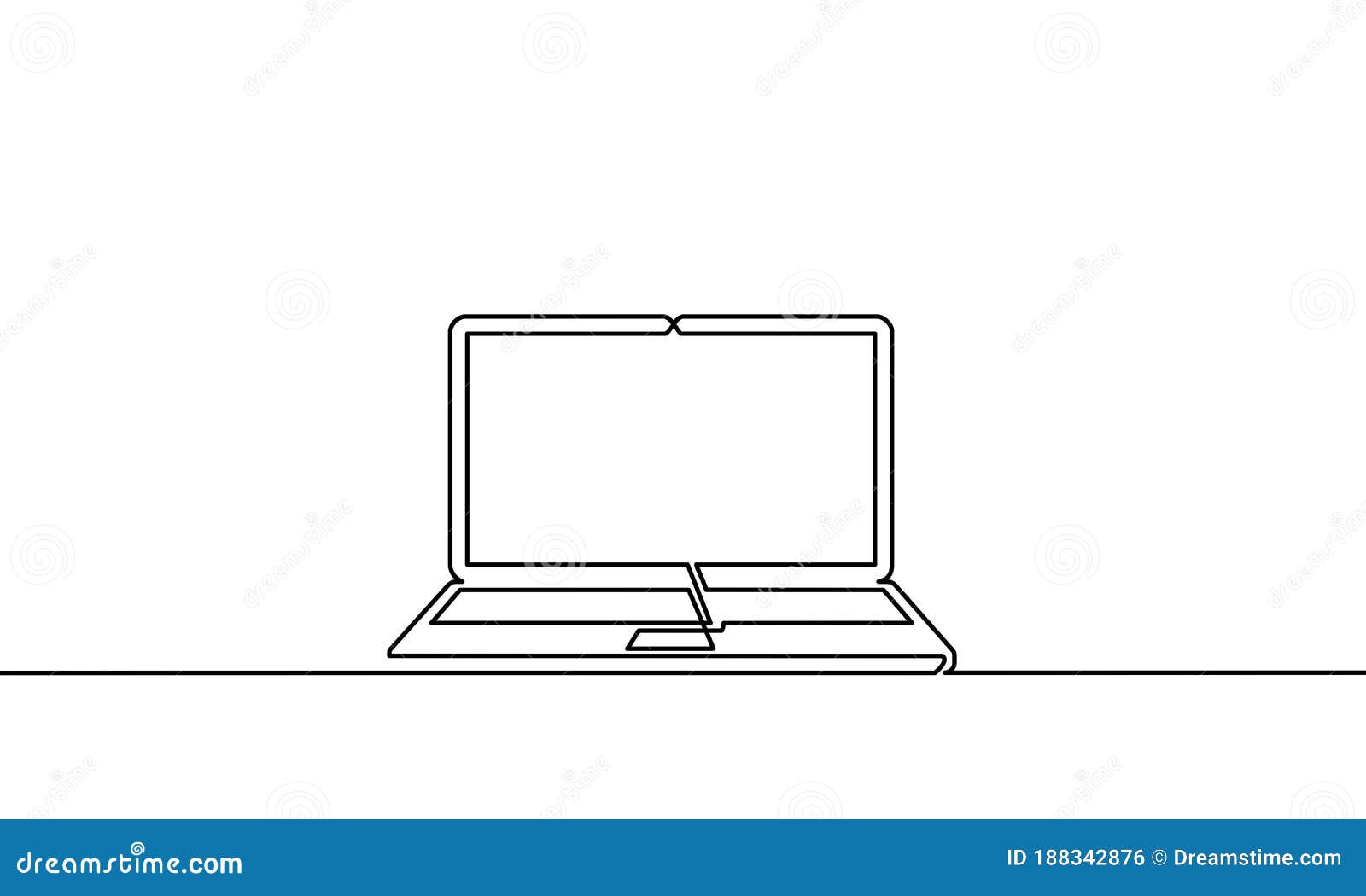 Continuous Line Drawing of Someone Operating a Computer Stock Vector ...