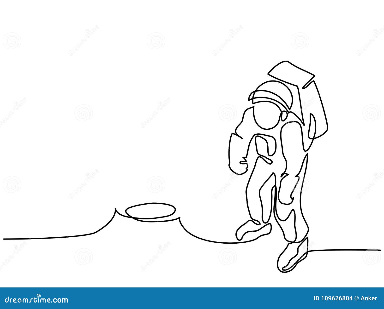 Spaceman on the Moon stock vector. Illustration of conceptual - 109626804