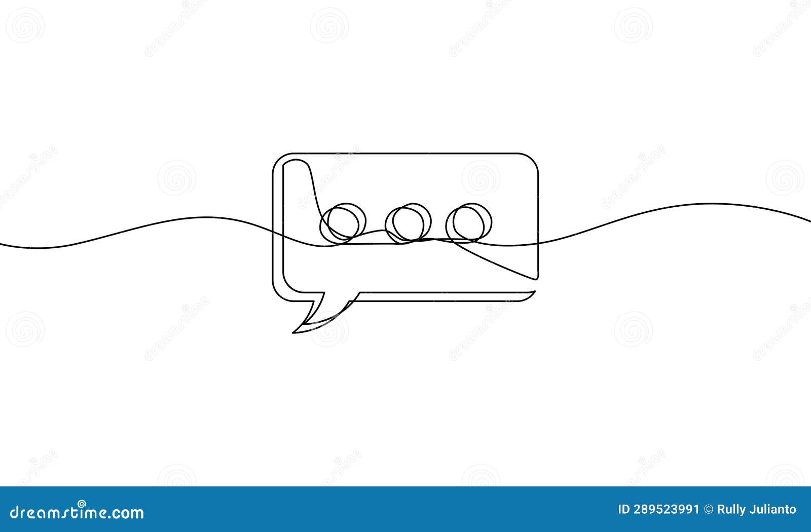 Continuous Line Drawing of Speech Bubble. Illustration Vector of Speech ...