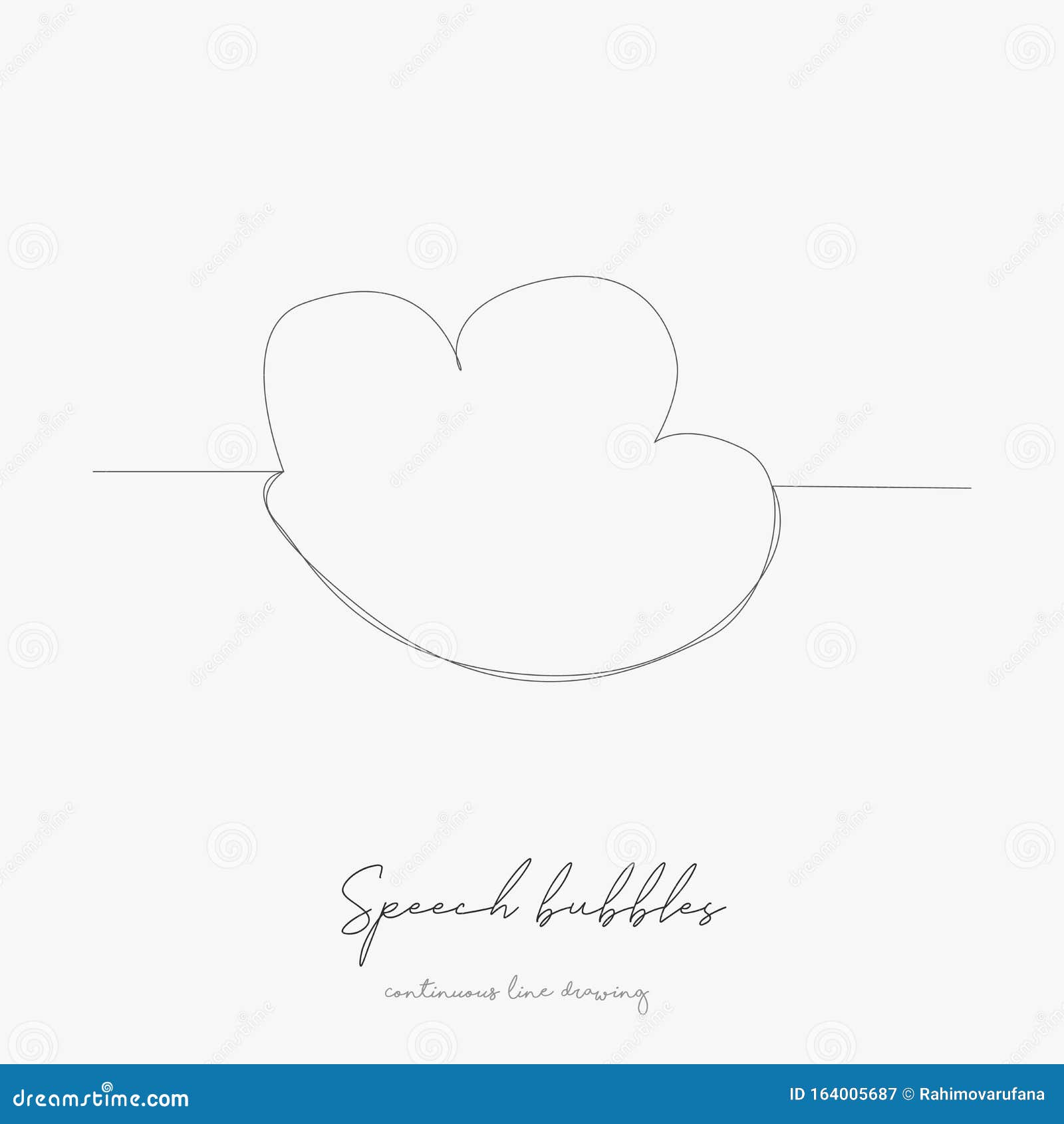 Continuous Line Drawing. Speech Bubbles. Simple Vector Illustration ...