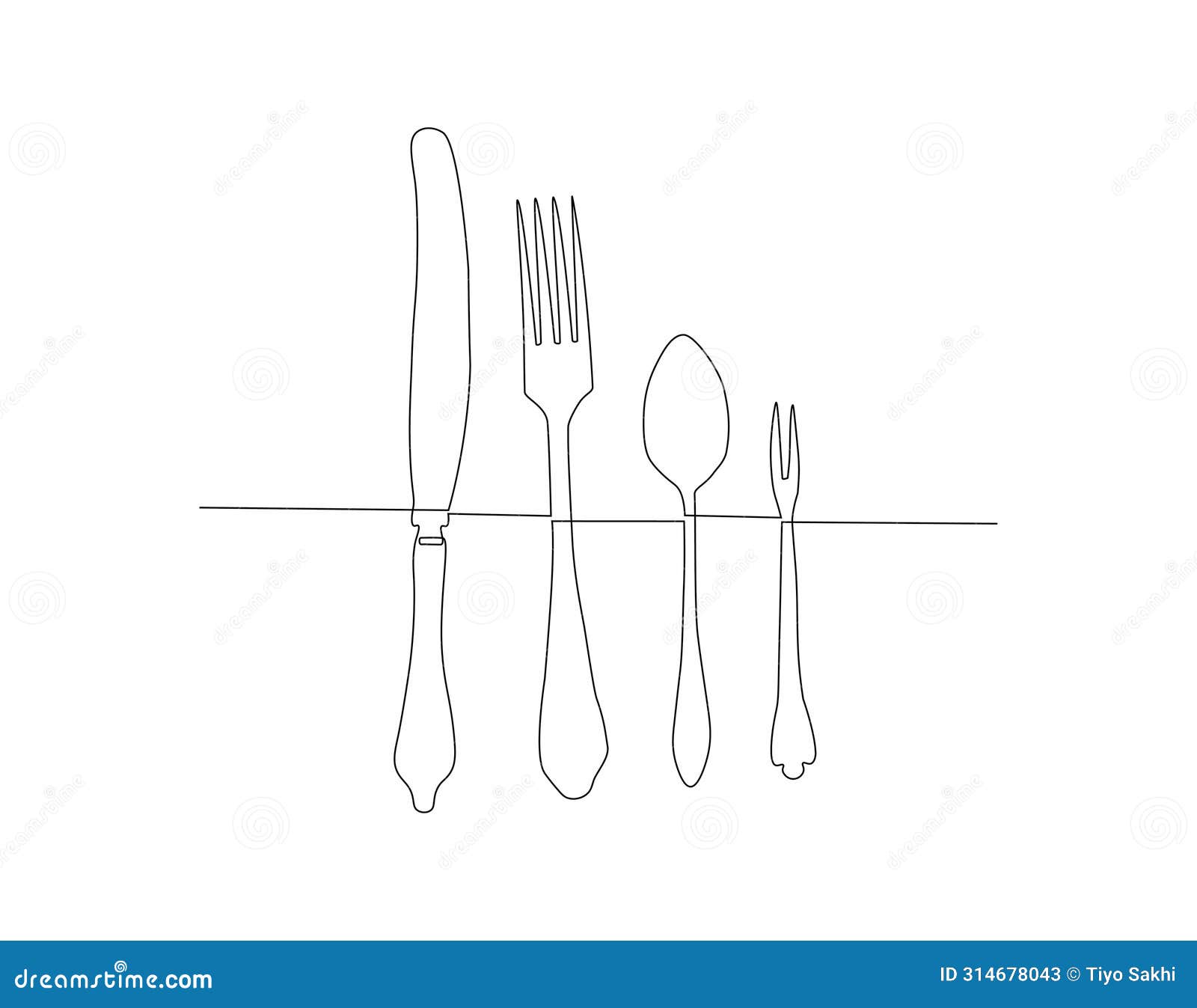 Drawing Of Silverware Royalty-Free Stock Photo | CartoonDealer.com #1806009