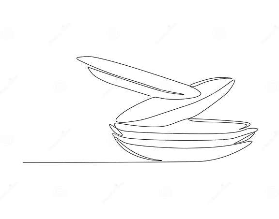 Continuous Line Drawing of Stack of Bowls. One Line of Bowls. Bowls ...