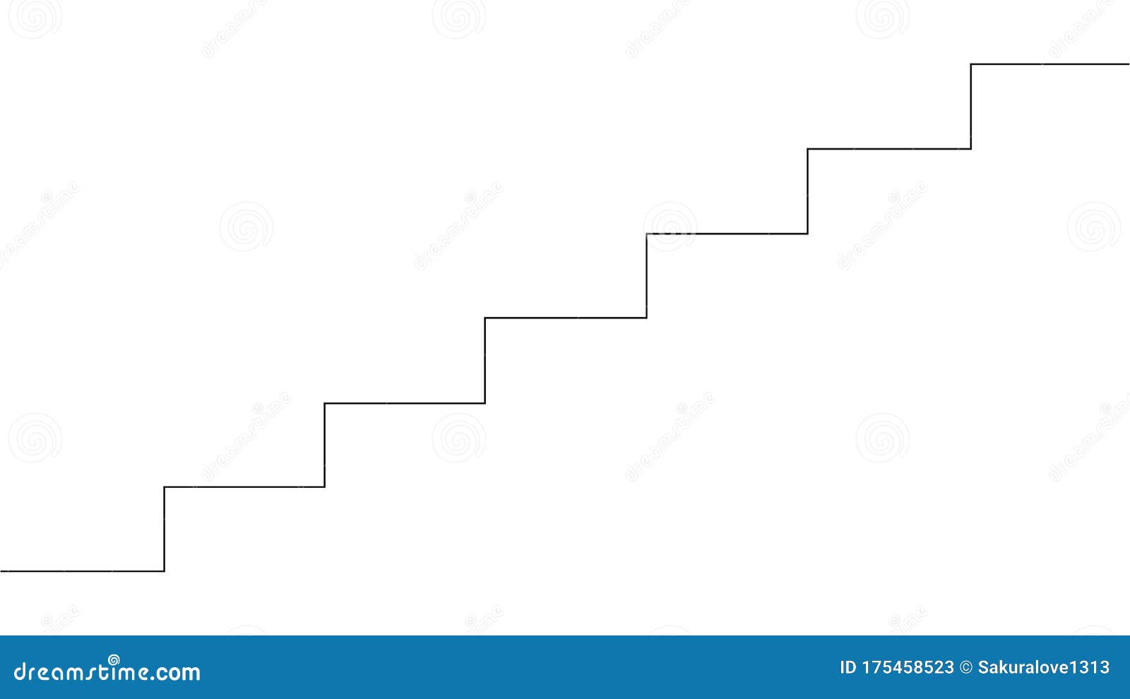 Continuous Line Drawing of the Stairs. Illustration Stock Illustration ...