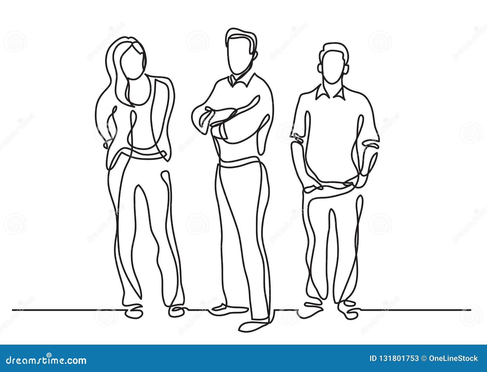 Team Members Conducting Competitors Analysis Black And White Line ...