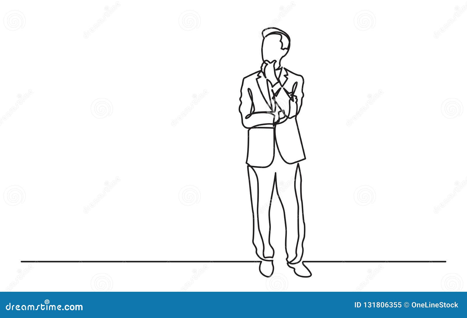 Old Man Standing And Thinking, Concerned Senior Person, Question Mark ...