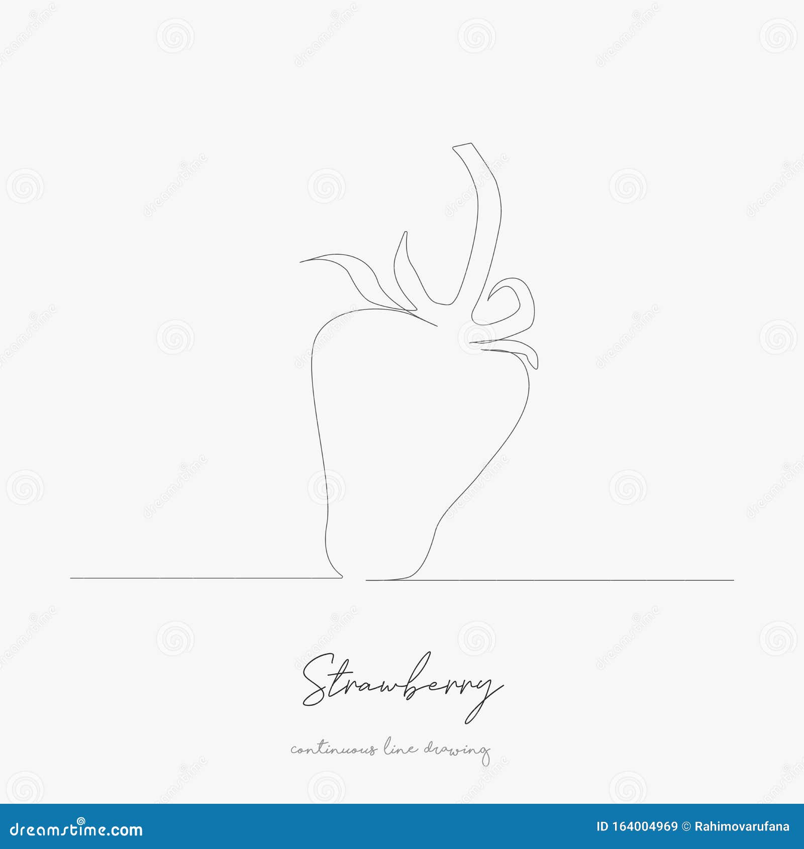 Continuous Line Drawing. Strawberry. Simple Vector Illustration ...