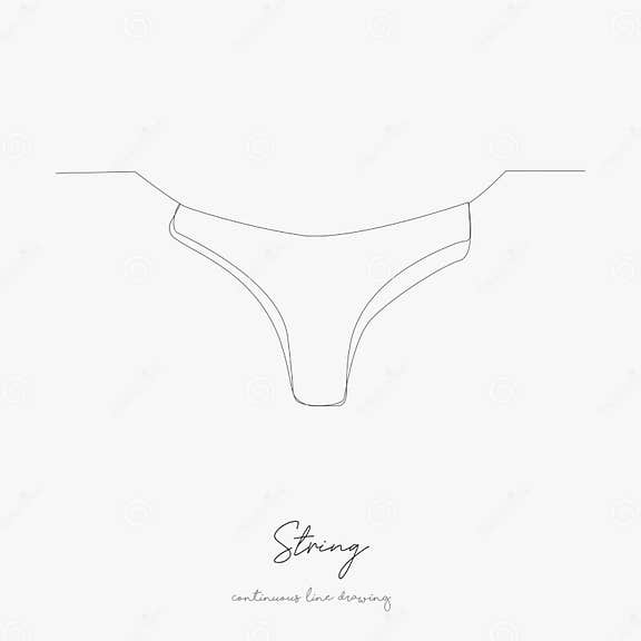 Continuous Line Drawing. String. Simple Vector Illustration. String ...