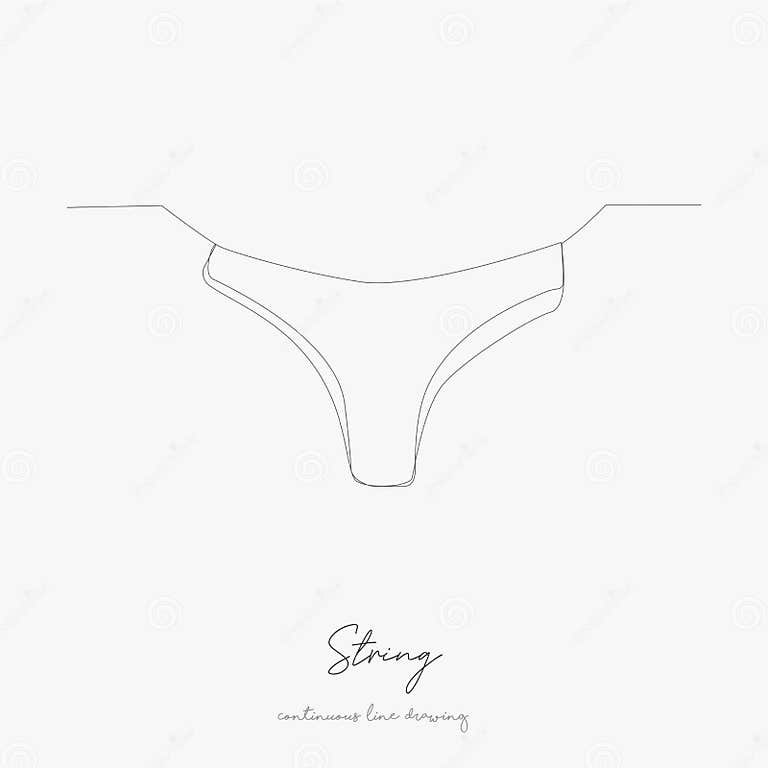 Continuous Line Drawing. String. Simple Vector Illustration. String ...