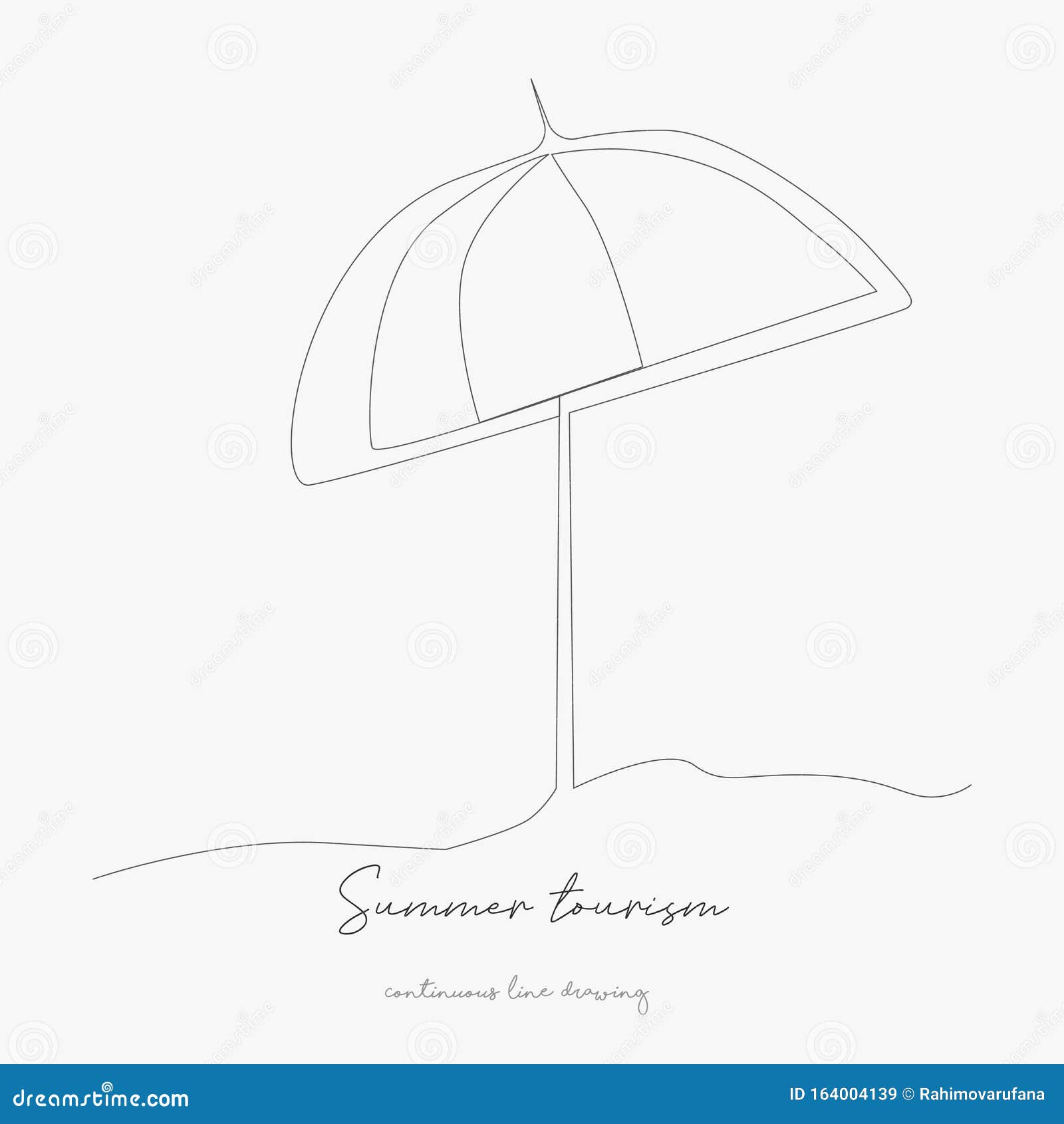 Continuous Line Drawing. Summer Tourism. Simple Vector Illustration ...