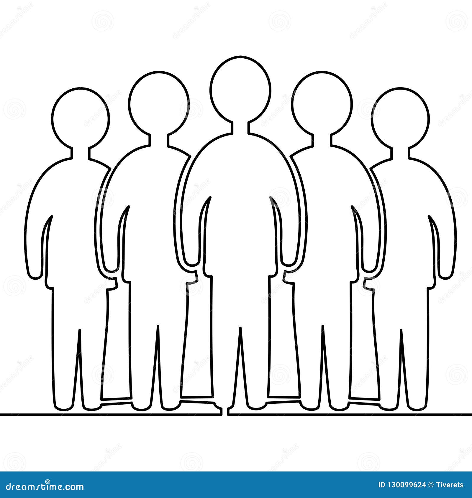 Continuous Line Drawing Team Members Standing Stock Vector ... Continuous Line Drawing Team Members Standing Stock Vector ...