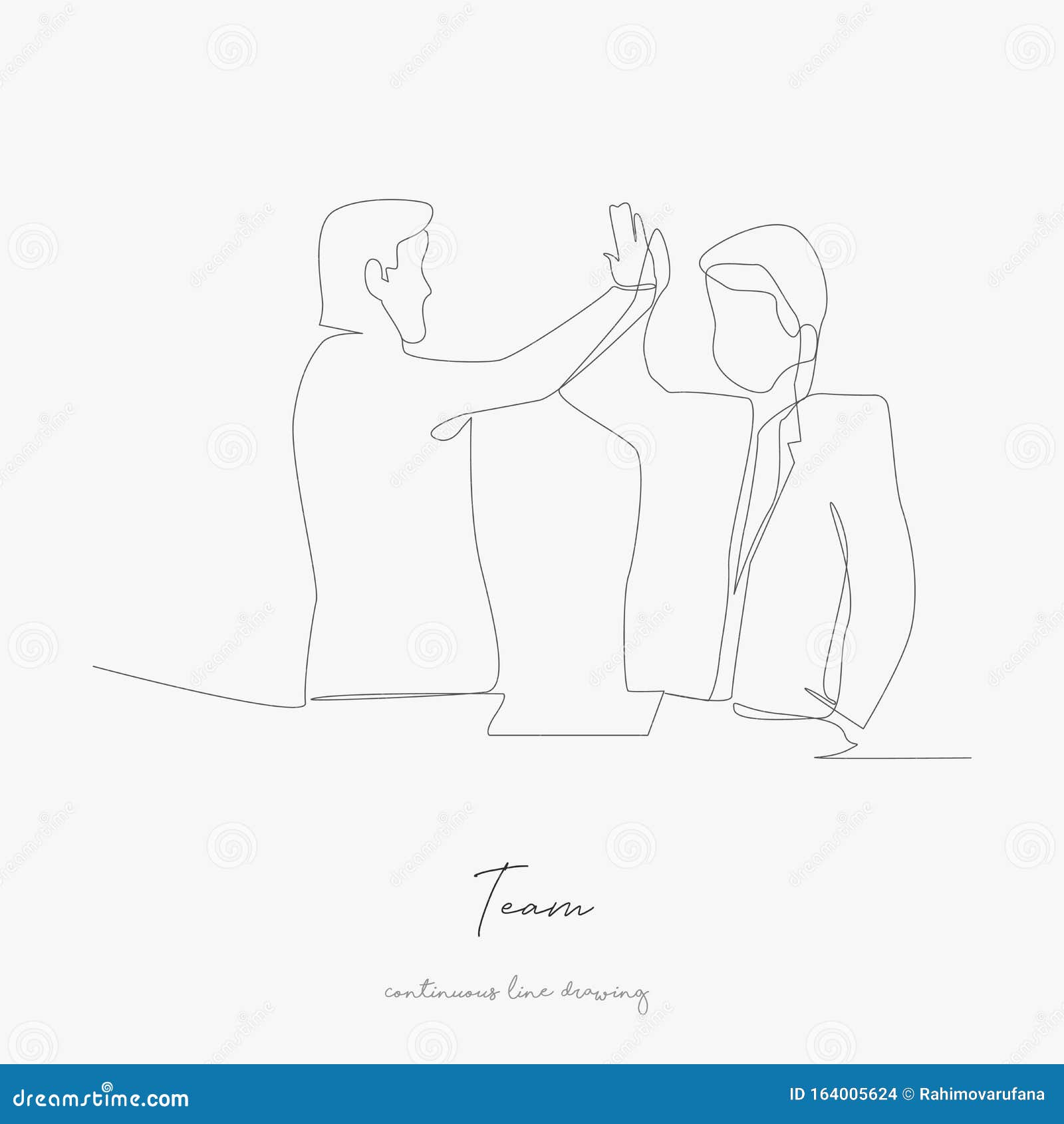 Continuous Line Drawing. Team. Simple Vector Illustration. Team Concept ...