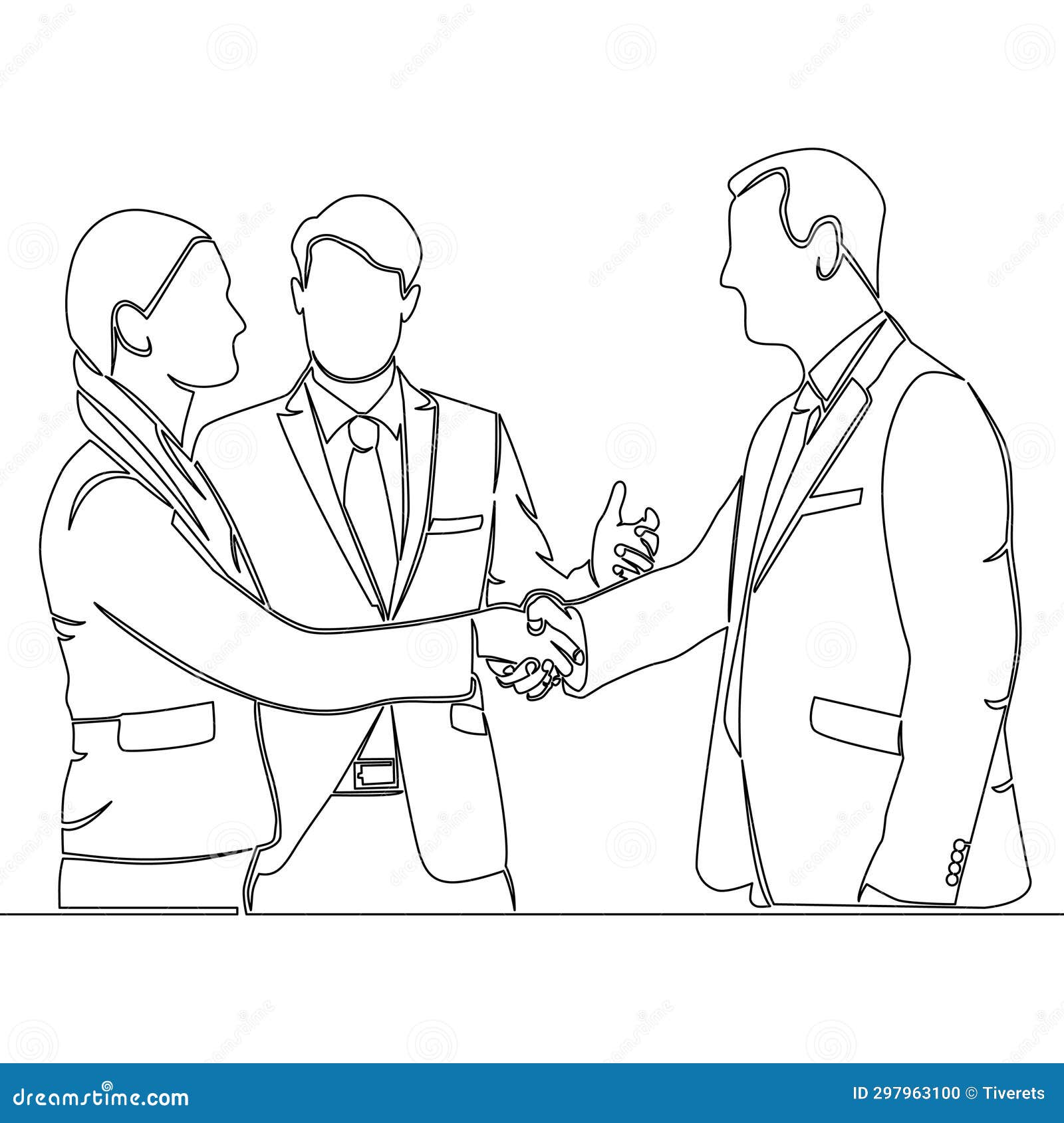 Boss Guy Introducing New Employee In Company Cartoon Vector ...