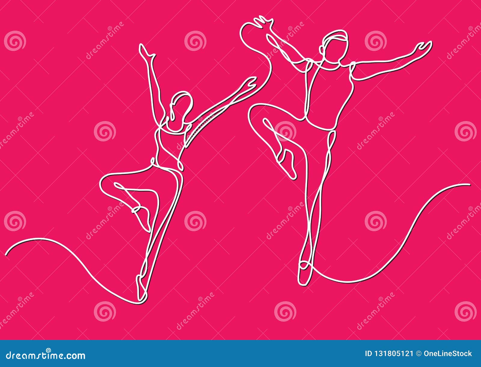 Line Dancers Clip-art Cartoon Vector | CartoonDealer.com #98682227
