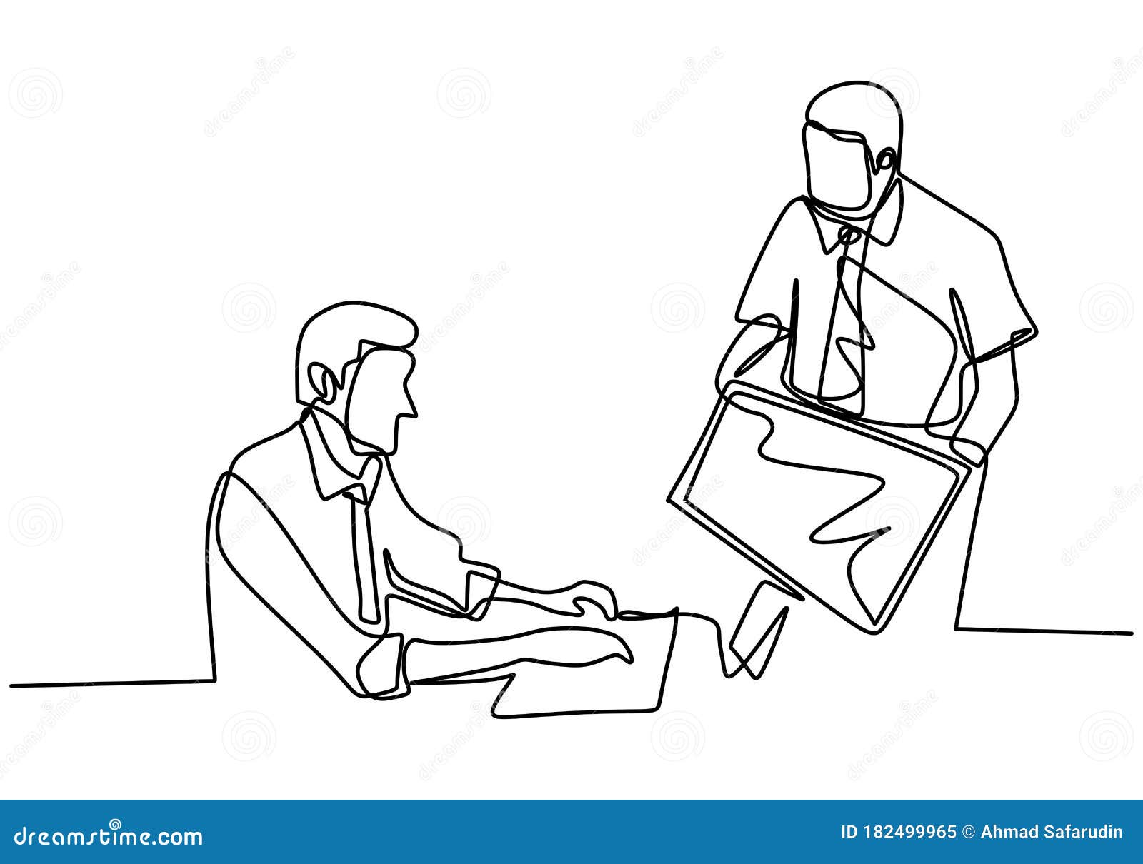 Coworkers Discussing Diagram Graphs Stock Illustration | CartoonDealer ...