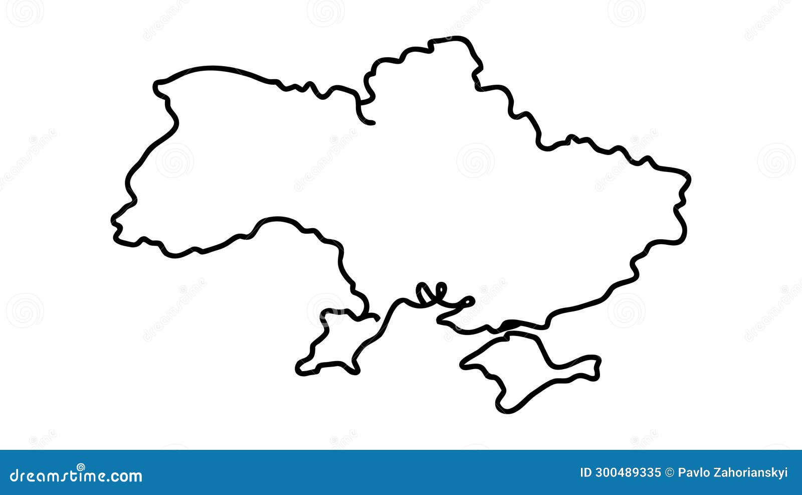 Continuous Line Drawing of Ukraine Map. One Line Image of Ukraine Map ...