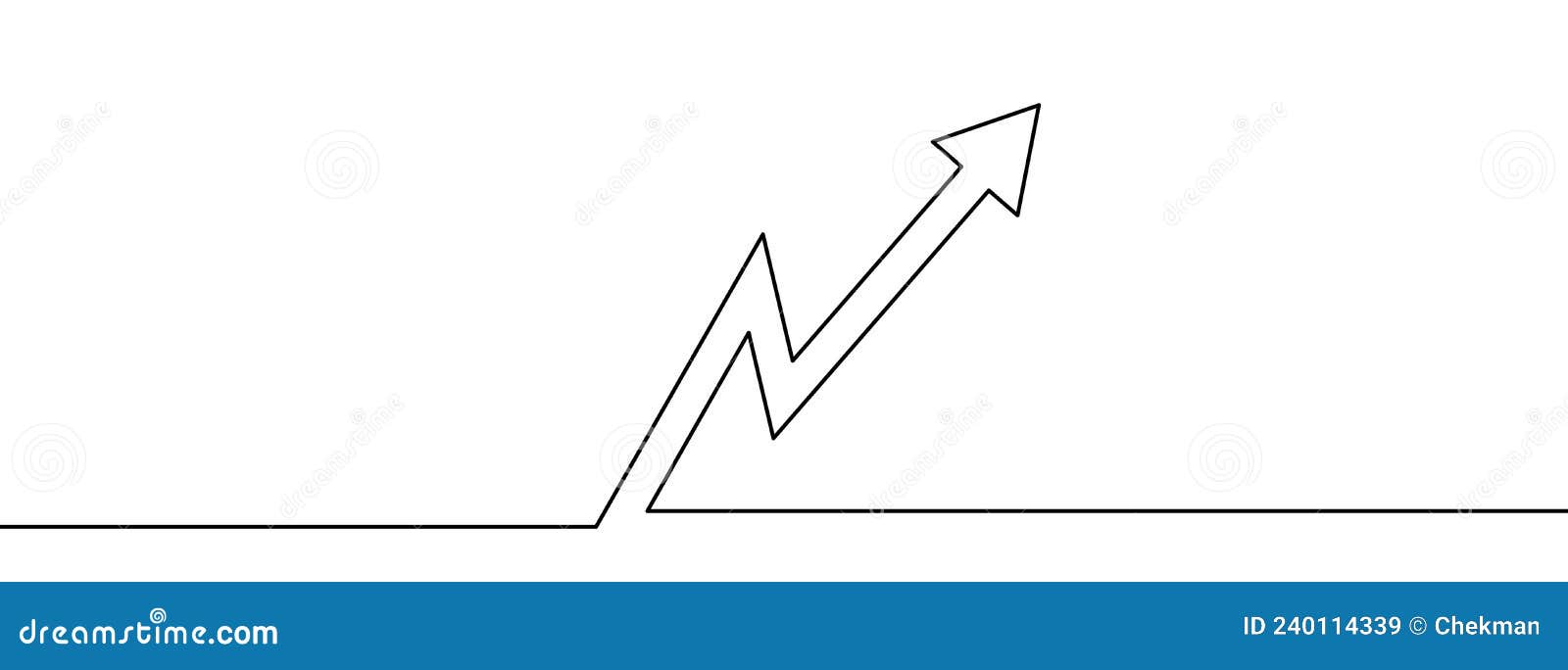 Continuous Line Drawing of Up Arrow. Up Arrow Linear Icon. Arrow ...