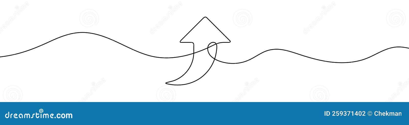 Continuous Line Drawing of Up Arrow. Up Arrow Linear Icon. Arrow ...