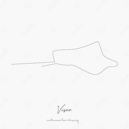 Continuous Line Drawing. Visor. Simple Vector Illustration. Visor ...