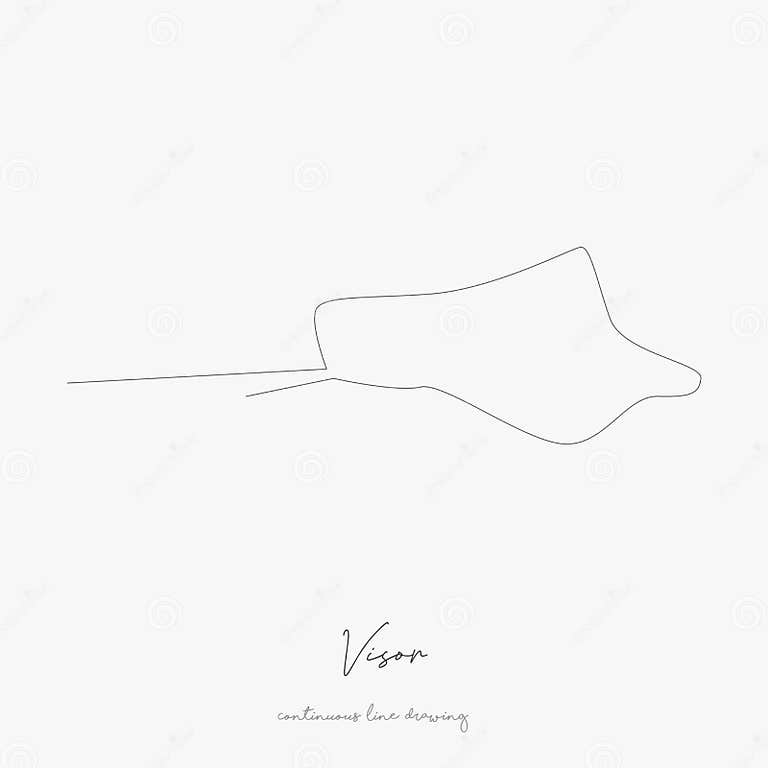 Continuous Line Drawing. Visor. Simple Vector Illustration. Visor ...