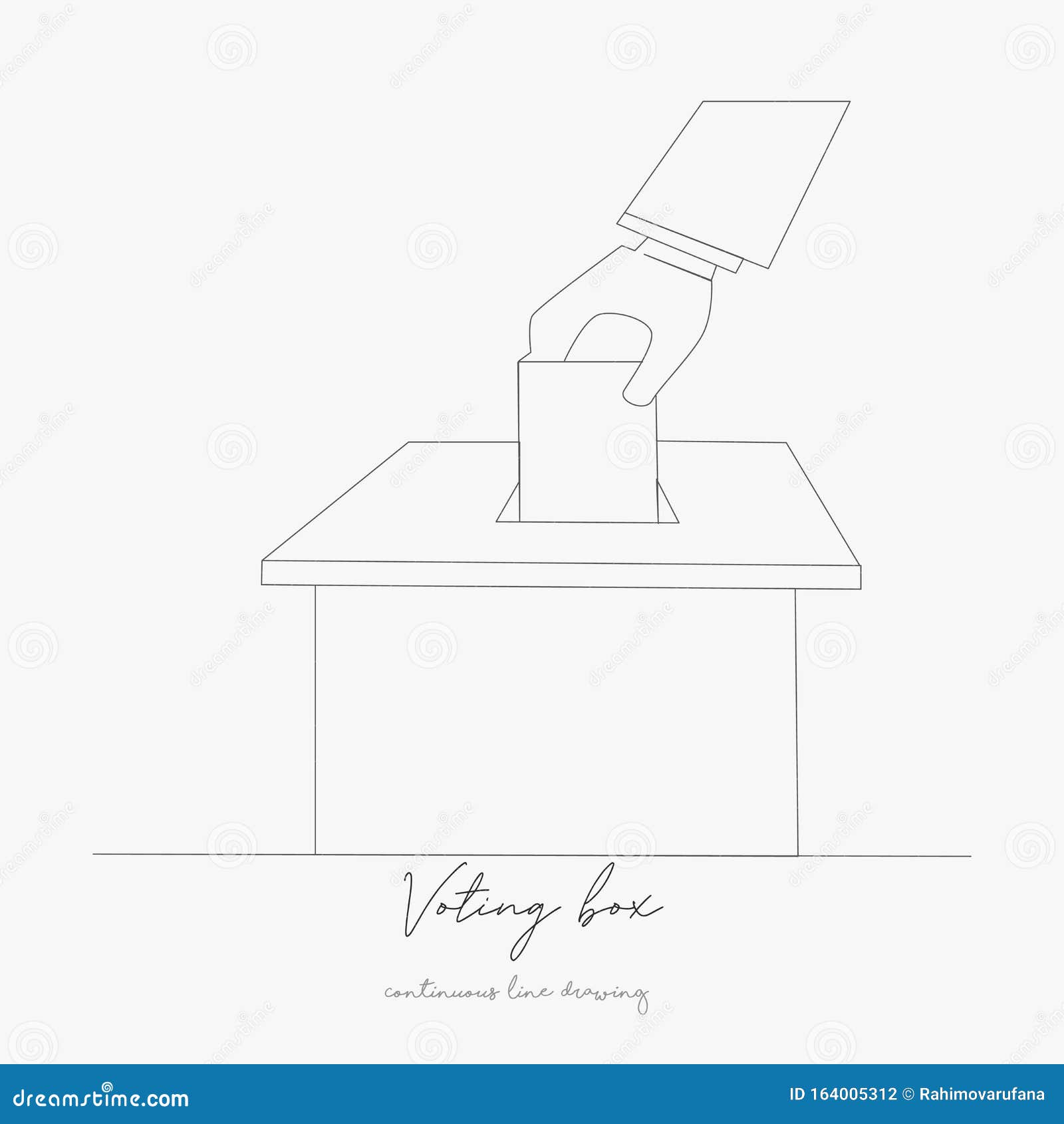 Continuous Line Drawing. Voting Box. Simple Vector Illustration. Voting ...
