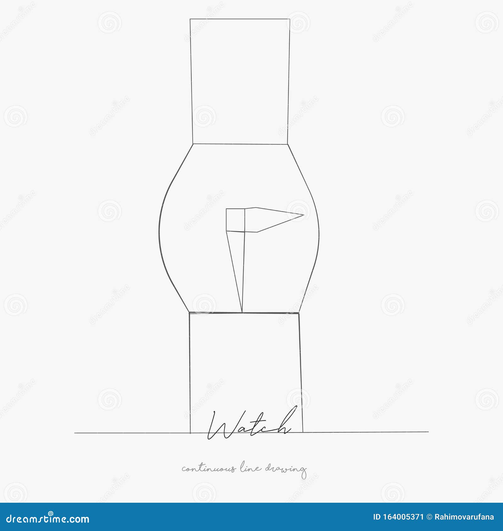 Continuous Line Drawing. Watch. Simple Vector Illustration. Watch ...
