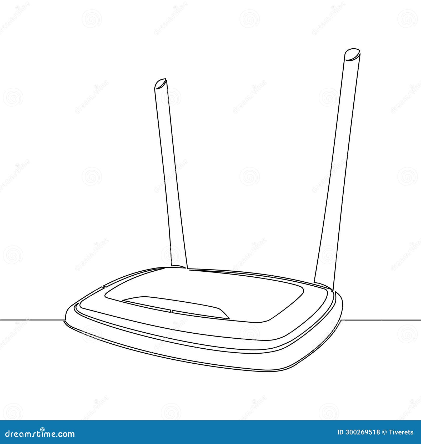 Continuous Line Drawing Wi Fi Router Design Icon Vector Illustration ...