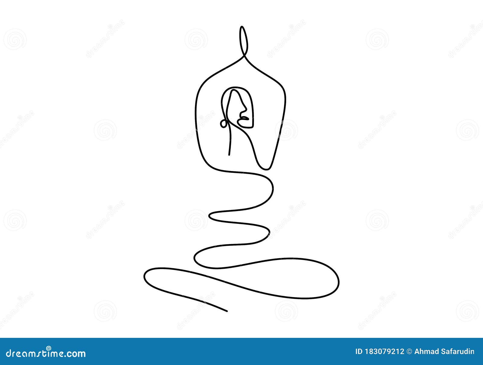 Continuous Line Drawing Of Woman Sitting In Yoga Pose With Arms Above ... Continuous Line Drawing Of Woman Sitting In Yoga Pose With Arms Above ...