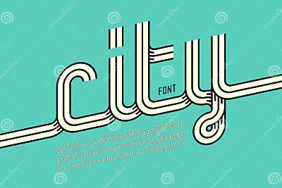 Continuous line font stock vector. Illustration of minimalist - 134679714