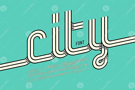 Continuous line font stock vector. Illustration of minimalist - 134679714