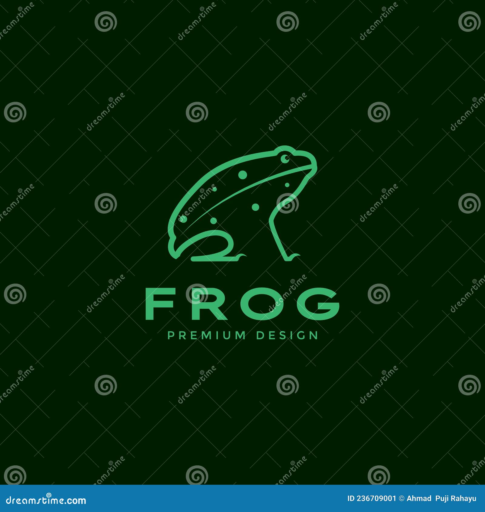 Continuous Line Green Frog Logo Symbol Icon Vector Graphic Design ...