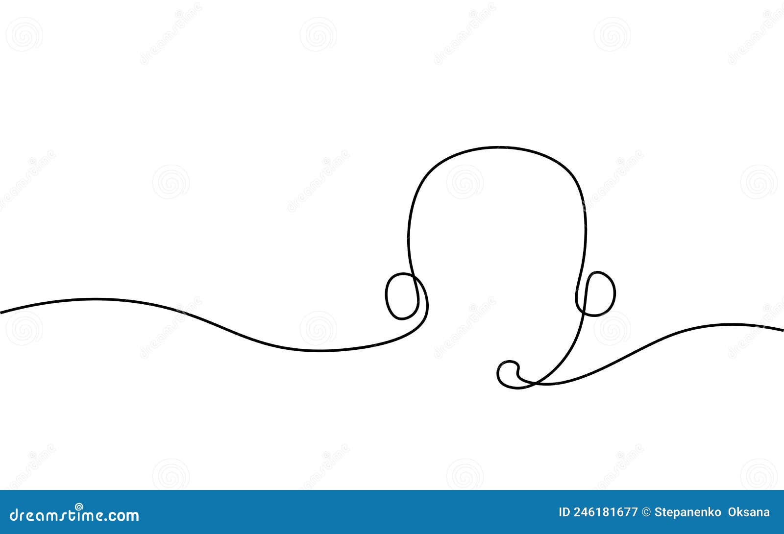 Hotline Support Service With Headphones. Customer Support Helpdesk Logo ...