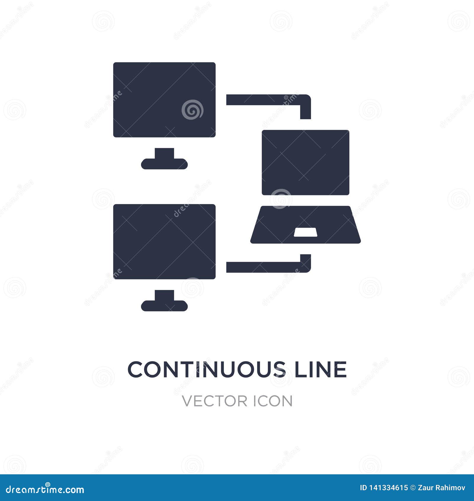 Continuous Line Icon on White Background. Simple Element Illustration ...