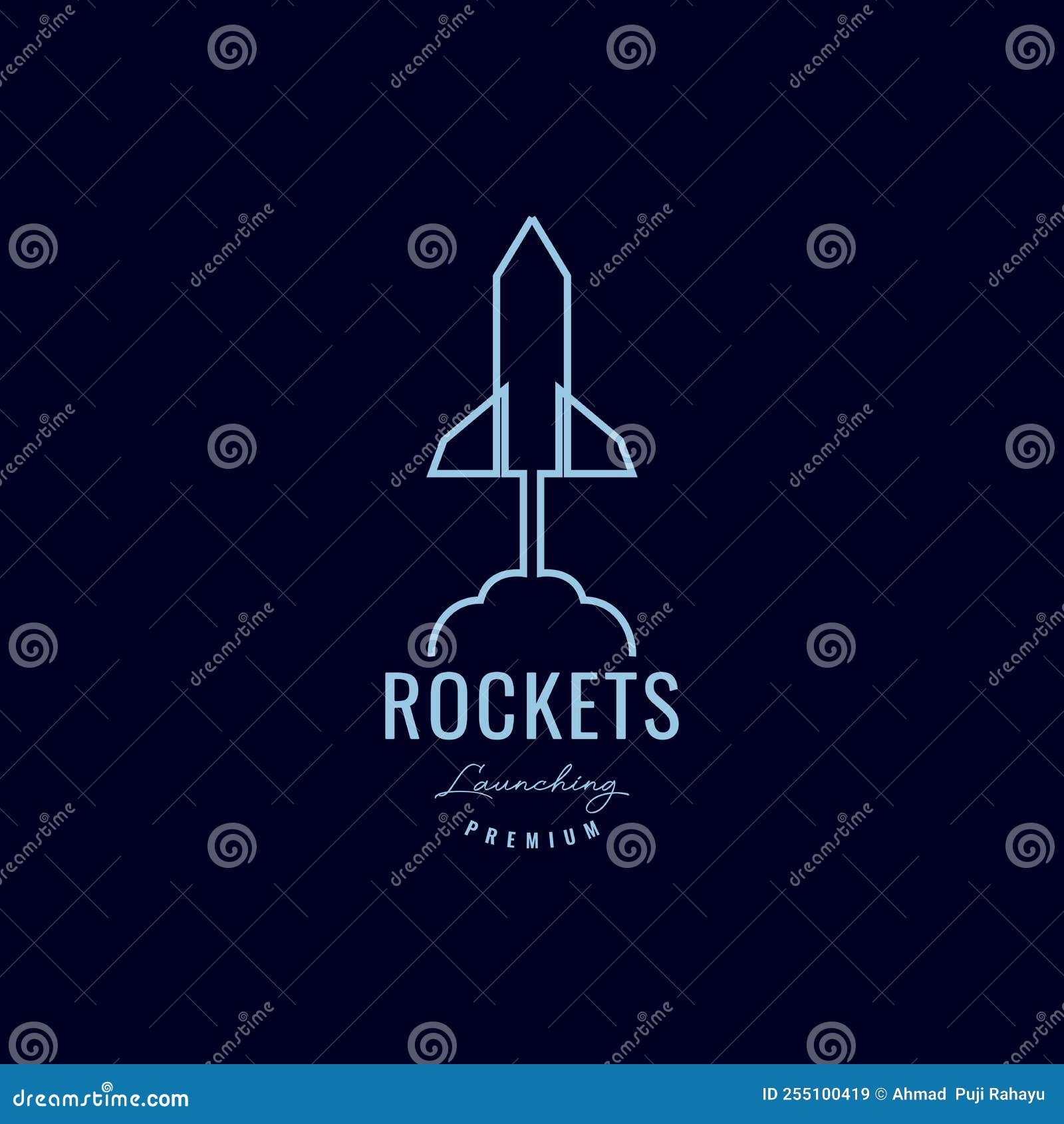 Continuous Rocket One Line Silhouette. Hand Drawing Sketch Spaceship ...