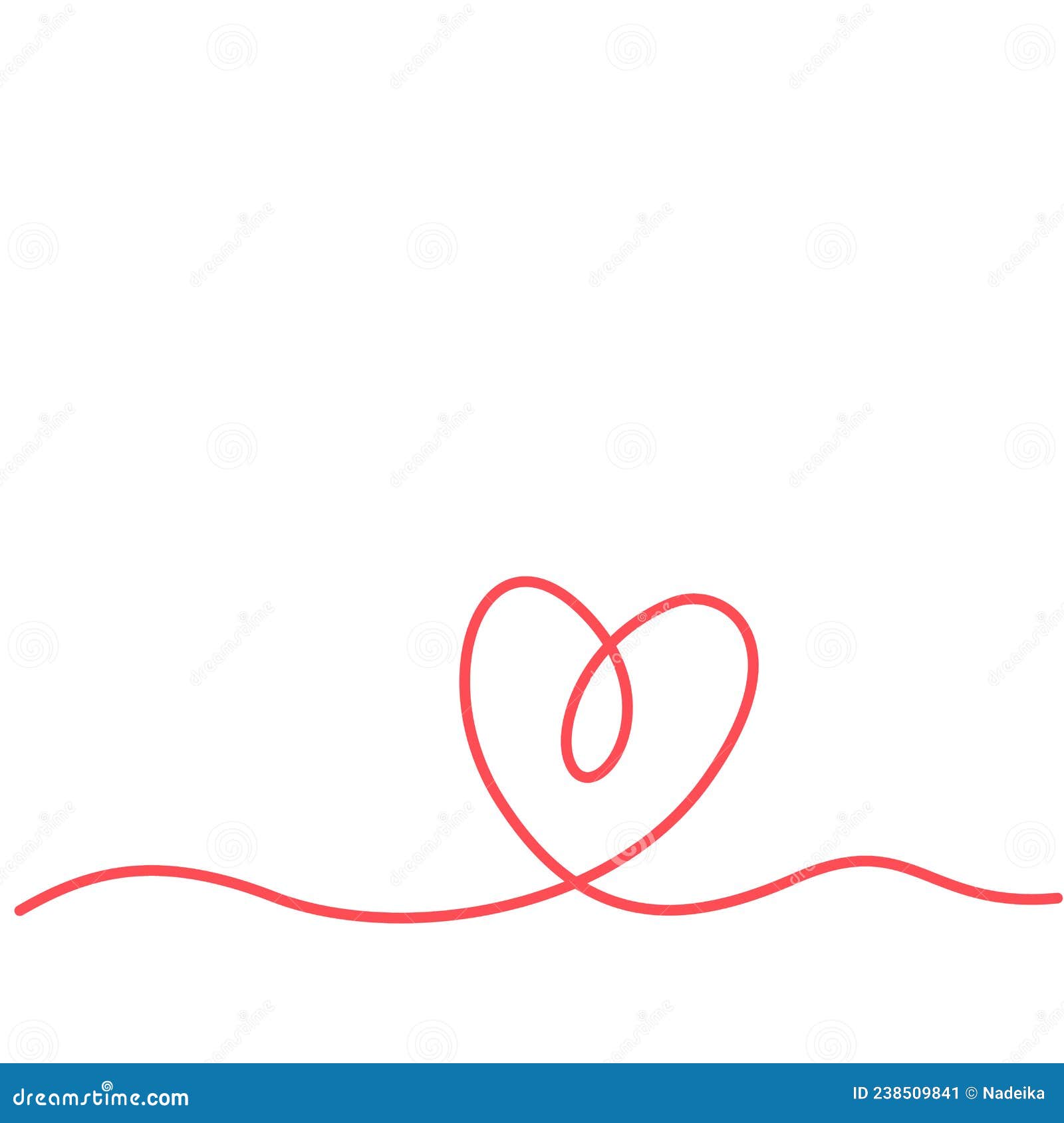 Continuous line love stock vector. Illustration of valentines - 238509841