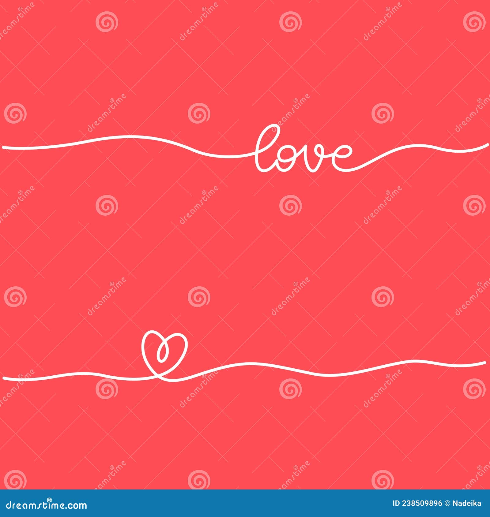 Continuous line love stock vector. Illustration of doodle - 238509896