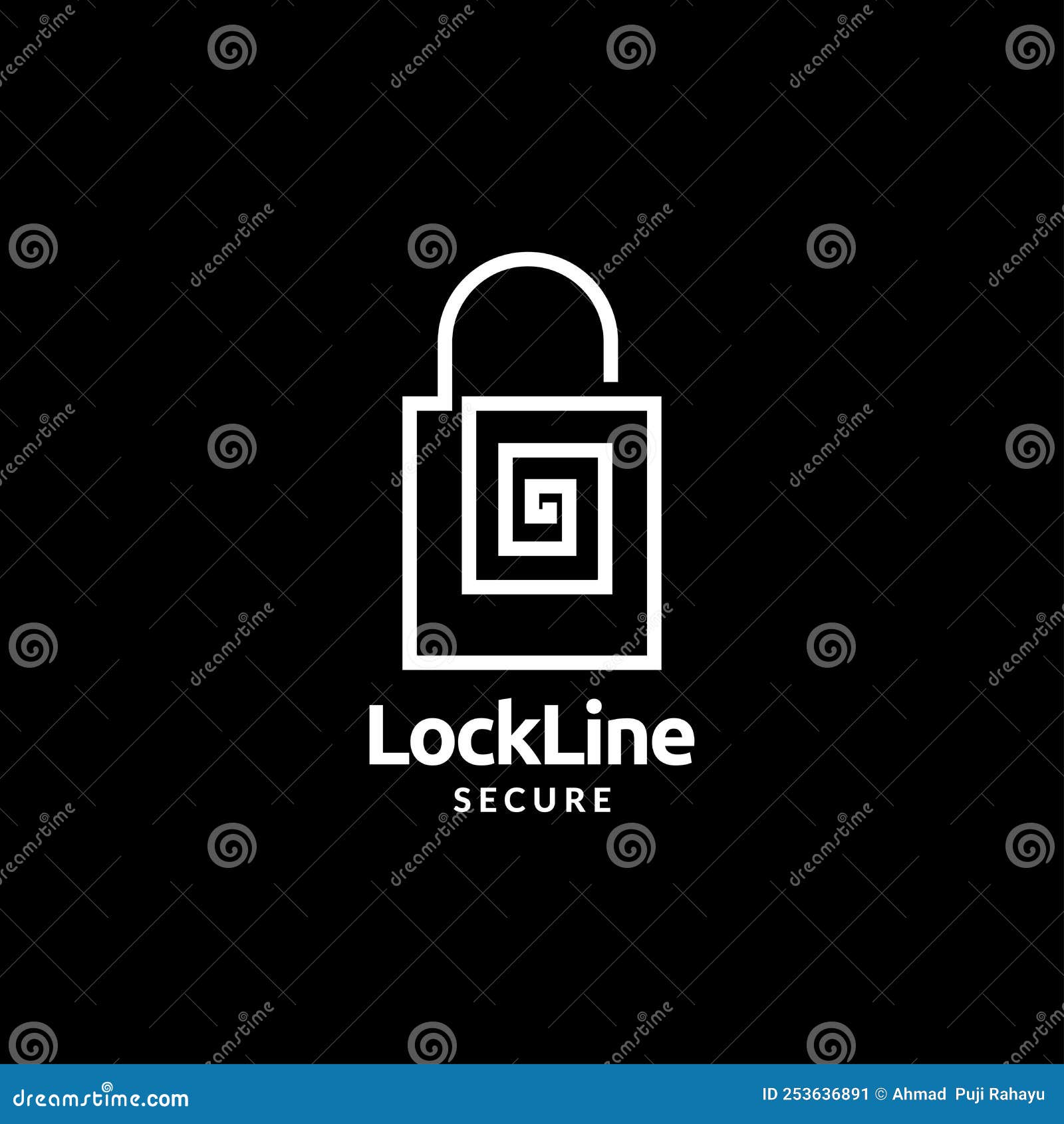 Continuous Line Padlock Logo Design Stock Vector - Illustration of ...