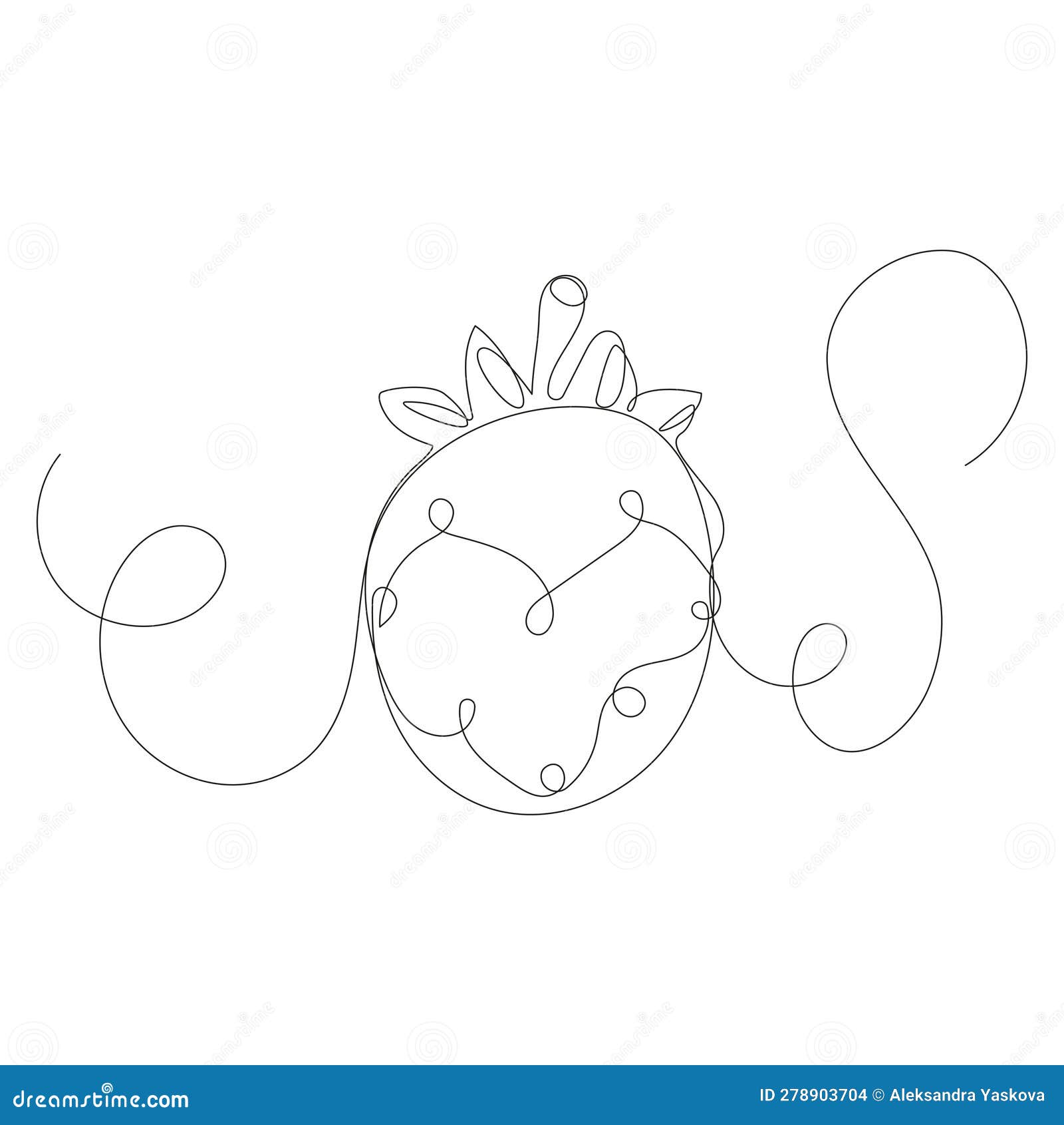 Continuous Line Single Drawing. Line Art Berries Stock Vector ...