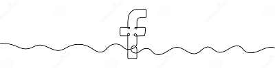 Continuous Linear Drawing of Letter F. Single Line Drawing of Letter F ...