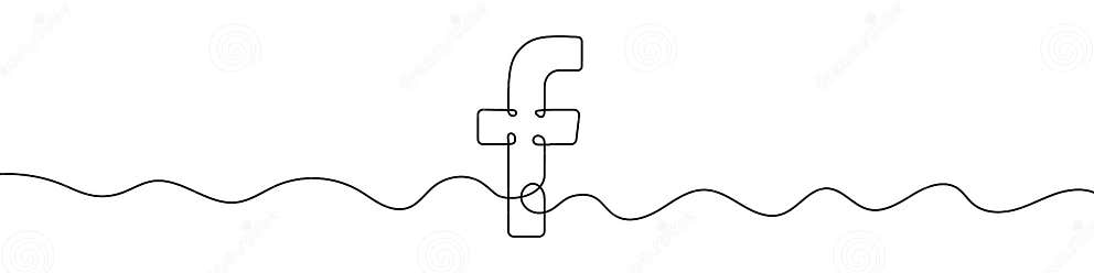 Continuous Linear Drawing of Letter F. Single Line Drawing of Letter F ...